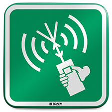 ISO Safety Sign - Two-way VHF radiotelephone apparatus - Brady Part ...