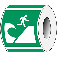 Brady Part: 238419 | ISO Safety Sign - Tsunami evacuation area | www ...