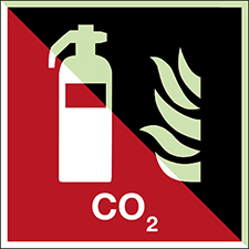 Glow-in-the-dark Safety Sign - CO2 | Brady | Brady.eu