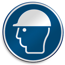 ISO Safety Sign - Wear head protection - Brady Part: 305604 | Brady ...