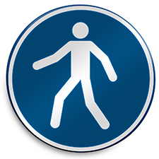 ISO Safety Sign - Use this walkway - Brady Part: 305694 | Brady | Brady.eu