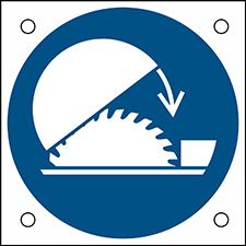 Brady Part: 302695 | ISO Safety Sign - Use table saw adjustable guard ...