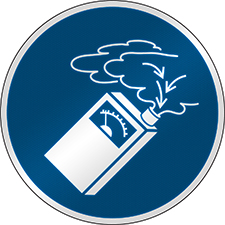 ISO Safety Sign - Use gas detector - Brady Part: 303283 | Brady ...