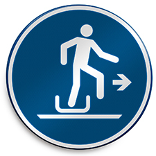 ISO Safety Sign - Alighting from toboggan to the right - Brady Part ...