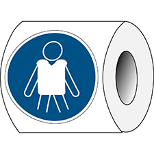 Brady Part: 238794 | ISO Safety Sign - Wear personal flotation devices ...