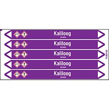 Individuele leidingmerkers op kaart met geperforeerde pijlen, met ...