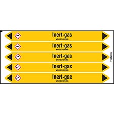 Individuele leidingmerkers op kaart met geperforeerde pijlen, met ...