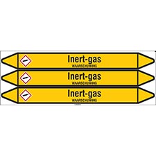 Individuele leidingmerkers op kaart met geperforeerde pijlen, met ...