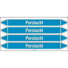 Individuele leidingmerkers op kaart met geperforeerde pijlen, zonder ...