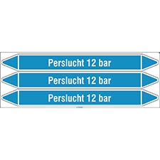 Individuele leidingmerkers op kaart met geperforeerde pijlen, zonder ...