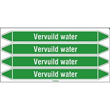 Individuele leidingmerkers op kaart met geperforeerde pijlen, zonder ...