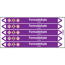 Formaldehyde Pipe Markers on a Card | Brady | Brady.eu