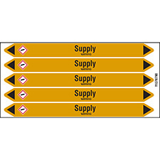 Supply Pipe Markers on a Card | Brady | Brady.eu