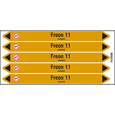 Freon 11 Pipe Markers on a Card | Brady | Brady.eu