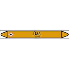 Gas Linerless Pipe Markers on a Roll | Brady | Brady.co.uk