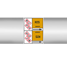 Roll form Pipe Markers with liner, with pictograms - Gas - Brady Part ...