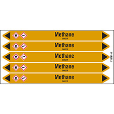 Methane Pipe Markers on a Card | Brady | Brady.eu