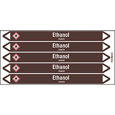 Ethanol Pipe Markers on a Card | Brady | Brady.eu