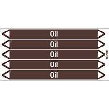 Oil Pipe Markers on a Card | Brady | Brady.eu