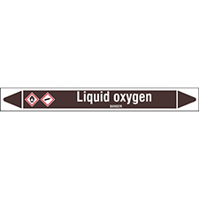Liquid Oxygen Linerless Pipe Markers on a Roll | Brady | Brady.eu