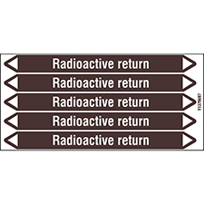 Radioactive Return Pipe Markers on a Card | Brady | Brady.eu