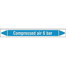 Compressed Air 6 Bar Linerless Pipe Markers on a Roll | Brady | Brady.eu