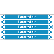 Extracted Air Pipe Markers on a Card | Brady | Brady.eu