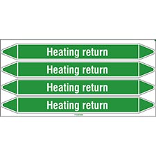 Heating Return Linerless Pipe Markers on a Roll | Brady | Brady.eu