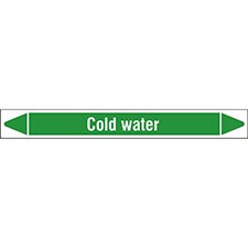 Cold Water Linerless Pipe Markers on a Roll | Brady | Brady.eu