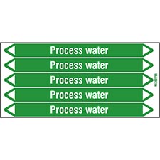 Process Water Pipe Markers on a Card | Brady | Brady.eu