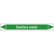 Sanitary Water Linerless Pipe Markers on a Roll | Brady | Brady.eu