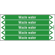 Waste Water Pipe Markers on a Card | Brady | Brady.eu