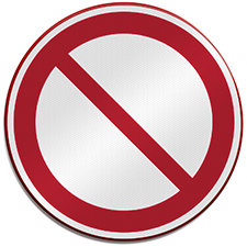ISO Safety Sign - General prohibition sign- Reflective | Brady ...