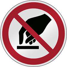 ISO Safety Sign - Do not touch - Brady Part: 303419 | Brady | BradyID.com