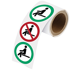 Safety Sign - Do NOT sit here, Sit here alternating | Brady | BradyID.com
