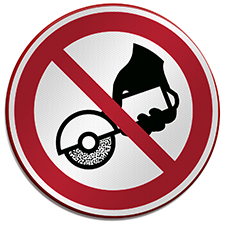 ISO Safety Sign - Do not use with hand-held grinding machine - Brady ...