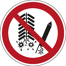ISO Safety Sign - Do not set off fireworks | Brady | Brady.eu