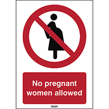 ISO Safety Sign - Not for pregnant women - Brady Part: 309605 | Brady ...