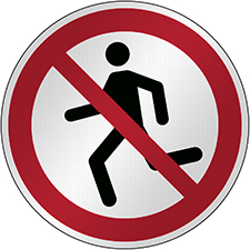 ISO Safety Sign - No running - Brady Part: 303604 | Brady | Brady.eu