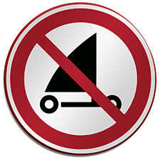 ISO Safety Sign - No sand yachting - Brady Part: 305486 | Brady | Brady.eu