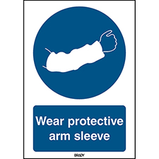Brady Part: 237936 | ISO Safety Sign - Wear protective arm sleeve ...