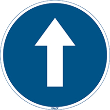 Floor Sign Go straight - Brady Part: PIC906-D350-FLO | Brady | Brady.eu