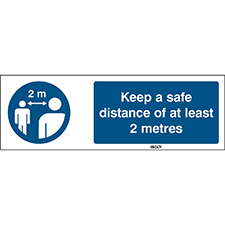 ISO 7010 Signs - Keep a safe distance of at least 2 metres | Brady ...