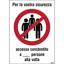 Safety Sign - For your safety: Keep your distance in the queue - Brady ...