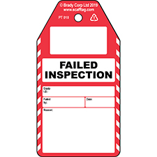 Failed Inspection tag - Brady Part: PROC-GB-PT 010-50 | Brady | BradyID.com