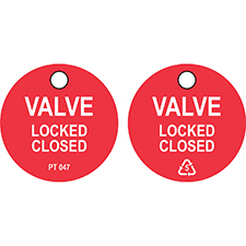 Valve Locked CLOSED tag - Brady Part: PROC-GB-PT 047-50 | Brady ...