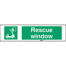 ISO Safety Sign - Rescue window - Brady Part: 816266 | Brady | Brady.eu