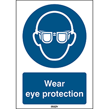 ISO Safety Sign - Wear eye protection - Brady Part: 309525 | Brady ...