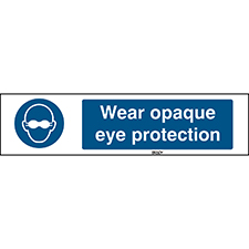 ISO Safety Sign - Opaque eye protection must be worn - Brady Part ...
