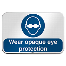 ISO Safety Sign - Wear opaque eye protection - Brady Part: 305546 ...